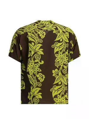 SUN SURF Floral-print Short-sleeve Shirt