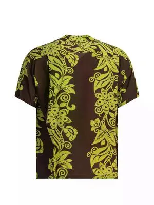SUN SURF Floral-print Short-sleeve Shirt
