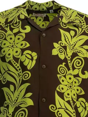 SUN SURF Floral-print Short-sleeve Shirt