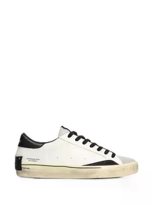CRIME LONDON Distressed 2.0 Leather Sneakers - White