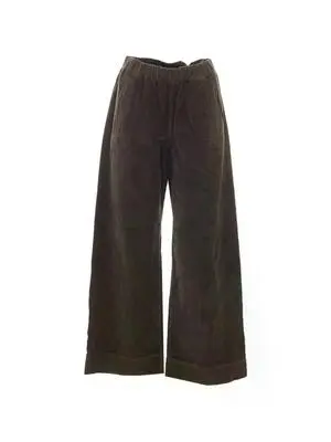 TRUE AVENUE Pensil Corduroy Wide-leg Trousers - Brown