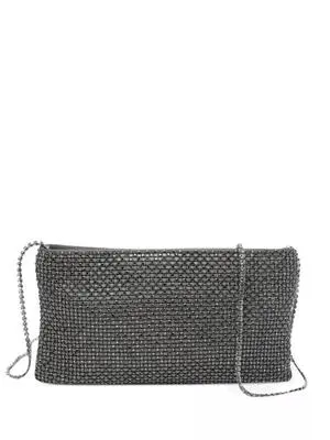 Benedetta Bruzziches Benedetta Bruzziches Crystal-Embellished Silk Clutch Grey