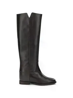 VIA ROMA 15 Desirè V-neck Leather Boots