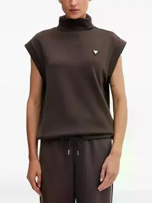 Guess Logo-plaque Sleeveless Top - Brown