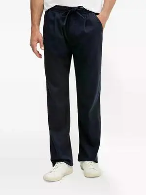 Guess Drawstring-waist Pleated Trousers - Blue