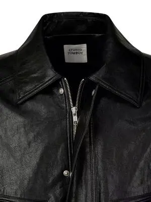 STUDIO TOMBOY Faux-leather Pocket Jacket