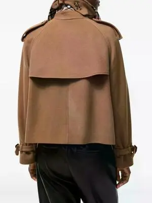 Burberry Cropped Cashmere Mayfair Trench Jacket