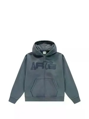 ARTE ANTWERP Logo-print Zip-up Hoodie - Blue