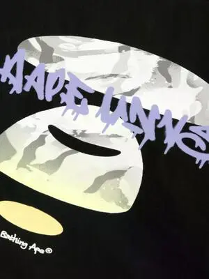AAPE BY *A BATHING APE Aapeunvs Moonface Graphic-print T-shirt - Black