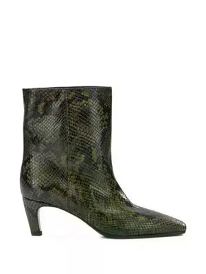 STRATEGIA SHOES Snakeskin-effect Leather Boots