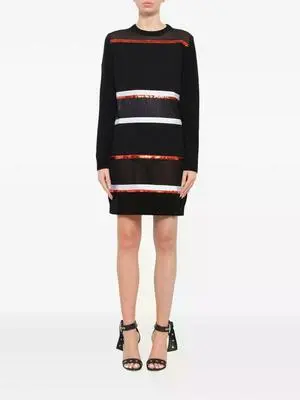 Givenchy Sequin-embellished Striped Mini Dress