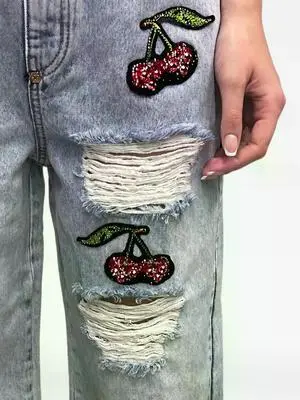 Philipp Plein Skater-fit Jeans Cherrylicious