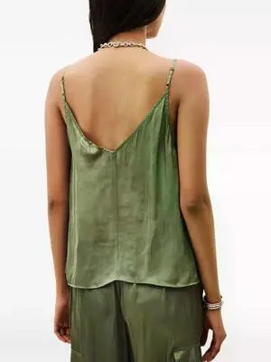 Ba&sh Clovis Ruched V-neck Sleeveless Blouse