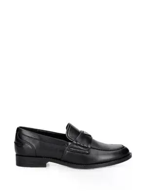 Guess Logo-plaque Penny Loafers - Black