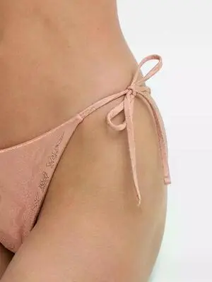 Guess Printed Logo Bikini Bottoms - Neutrals