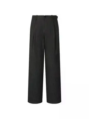STUDIO TOMBOY Herringbone Pleated Trousers - Grey