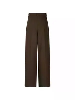 STUDIO TOMBOY Pleated Wide-leg Trousers - Brown