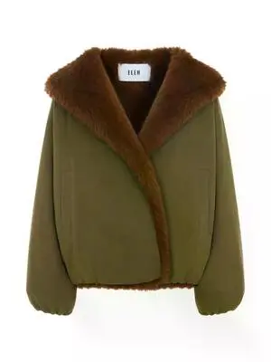 ELEH Faux-fur Trim Hooded Jacket - Green