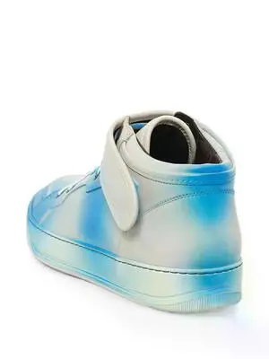 LANVIN Midtop Touch-strap Lace-up Sneakers