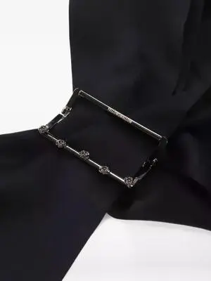 YELLOWSWALLOW Embellished Silk Scarf - Black