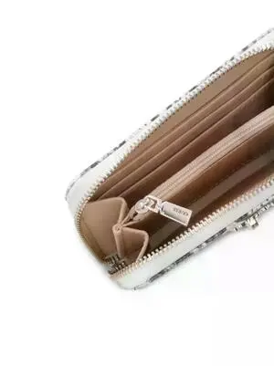 Guess Bianca Snake-effect Logo-plaque Wallet