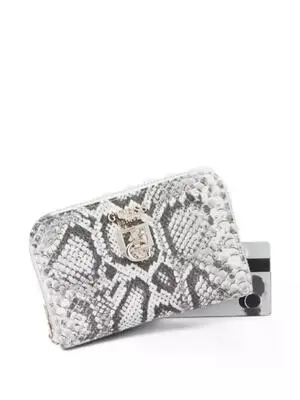 Guess Bianca Snake-effect Logo-plaque Wallet