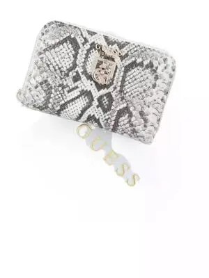 Guess Bianca Snake-effect Logo-plaque Wallet