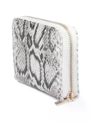 Guess Bianca Snake-effect Logo-plaque Wallet - Grey