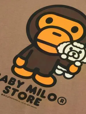 A BATHING APE Baby Milo Graphic-print Cropped T-shirt