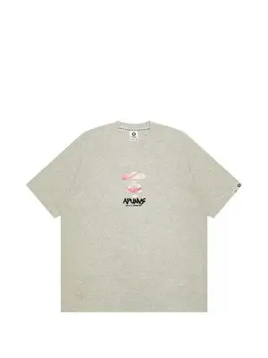 AAPE BY *A BATHING APE Aapeunvs Moonface Graphic T-shirt - Grey