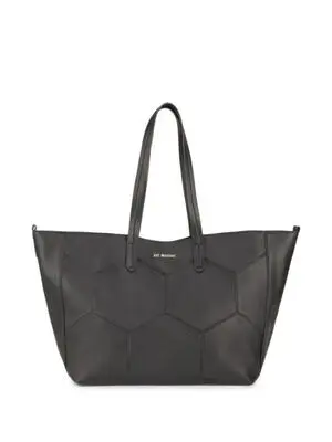 KAT MACONIE Charlotte Geometric-stitched Tote Bag - Black