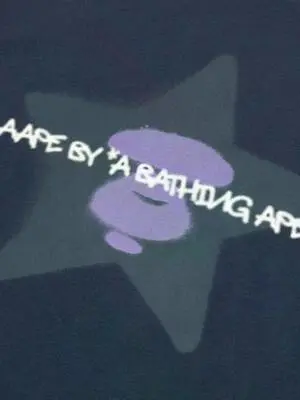 AAPE BY *A BATHING APE Aapeunvs Moonface Graphic-print T-shirt - Blue