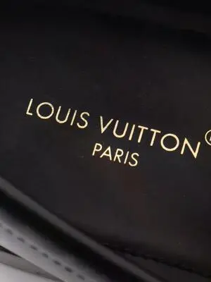 LOUIS VUITTON Stud-embellished Leather Loafers