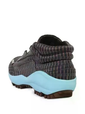LANVIN Geometric-print Lace-up Sneakers