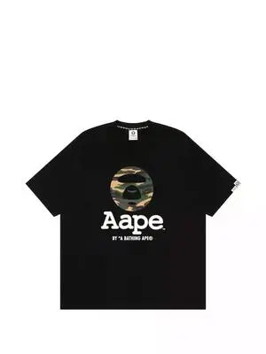 AAPE BY *A BATHING APE Aapeunvs Moonface Graphic T-shirt - Black