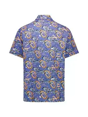 A.p.c. Ross Graphic-print Shirt - Blue