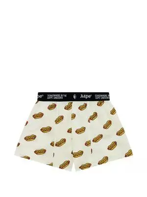 AAPE BY *A BATHING APE Graphic-print Boxer Shorts - White