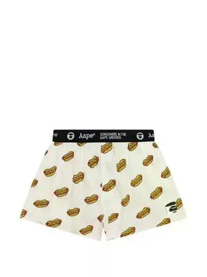 AAPE BY *A BATHING APE Graphic-print Boxer Shorts - White