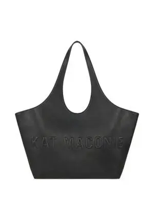 KAT MACONIE Brooklyn Embossed-logo Shoulder Bag - Black