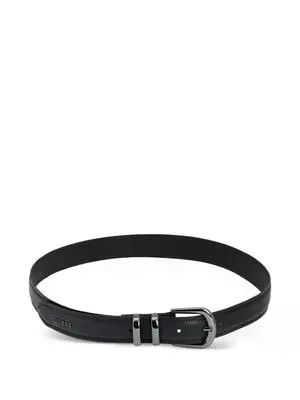 Guess Logo-plaque Buckle-fastening Belt - Black