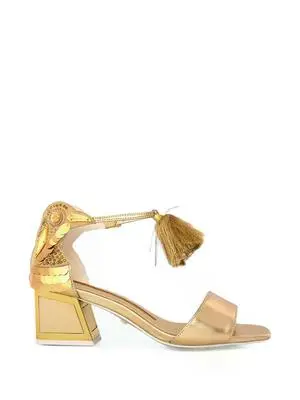 KAT MACONIE Kay Embellished Tassel Sandals - Gold
