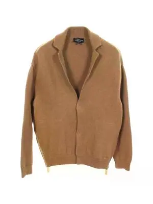 Emporio Armani Wool Side-zip Cardigan - Brown