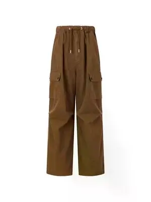STUDIO TOMBOY Drawstring-waist Cargo Trousers - Brown