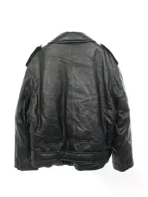 LOUIS VUITTON Leather Biker Jacket - Black