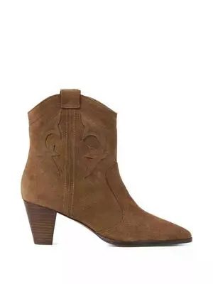 Ba&sh Casey Embroidered Western Ankle Boots