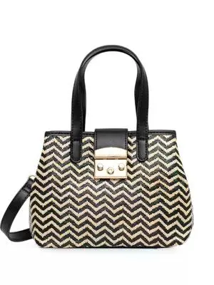 MORGAN Zigzag-woven Tote Bag