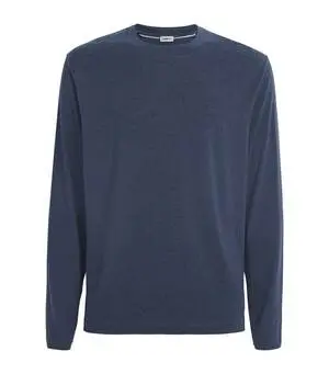 Zimmerli Lyocell-blend Soft Lounge Long-sleeve T-shirt - Blue