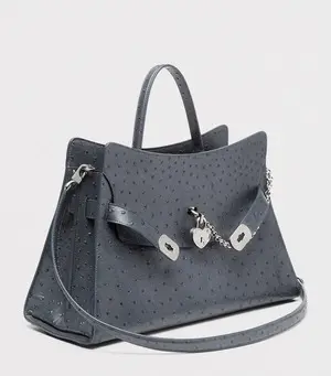 Alexander McQueen Calfskin Locke Top-handle Bag - Black