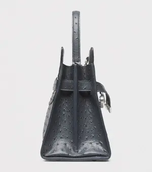 Alexander McQueen Calfskin Locke Top-handle Bag - Black