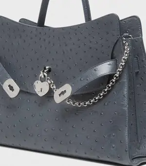 Alexander McQueen Calfskin Locke Top-handle Bag - Black